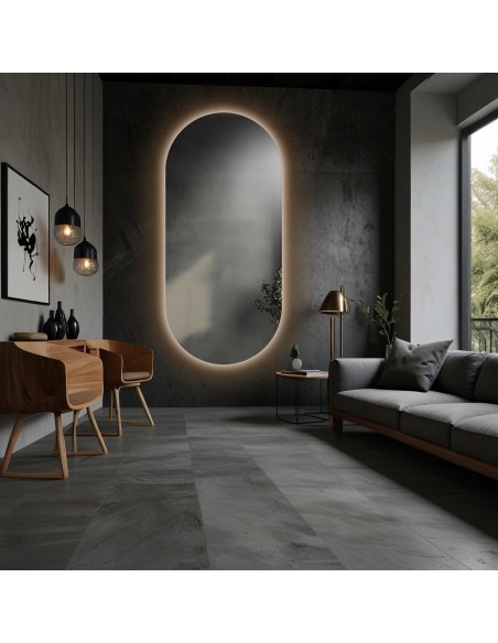 Lustro owalne z podświetleniem - NIKO LED