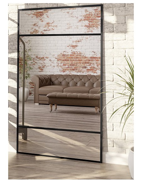 Lustro loft ze szprosami - ALFRED - kolor ramy do wyboru